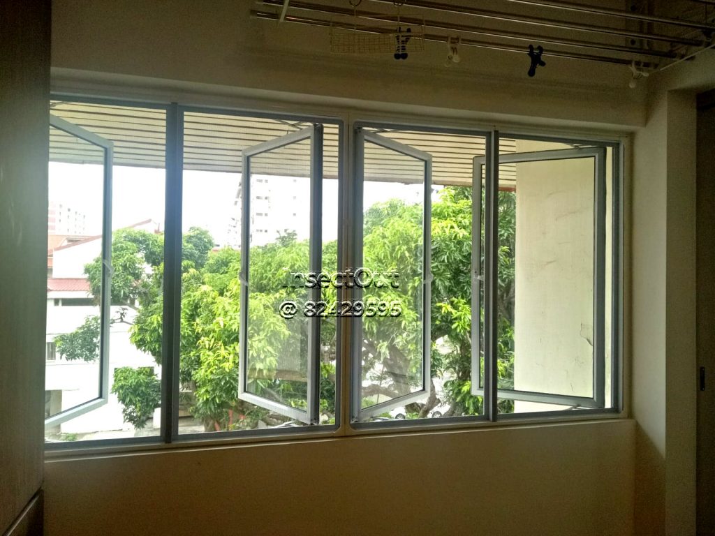 Kitchen Yard Windows Installed with InsectOut invisible mesh | Magnetic ...